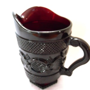Vintage Avon Cape Cod Ruby Red Glass Pitcher 1876 Collection 46 Oz - Etsy