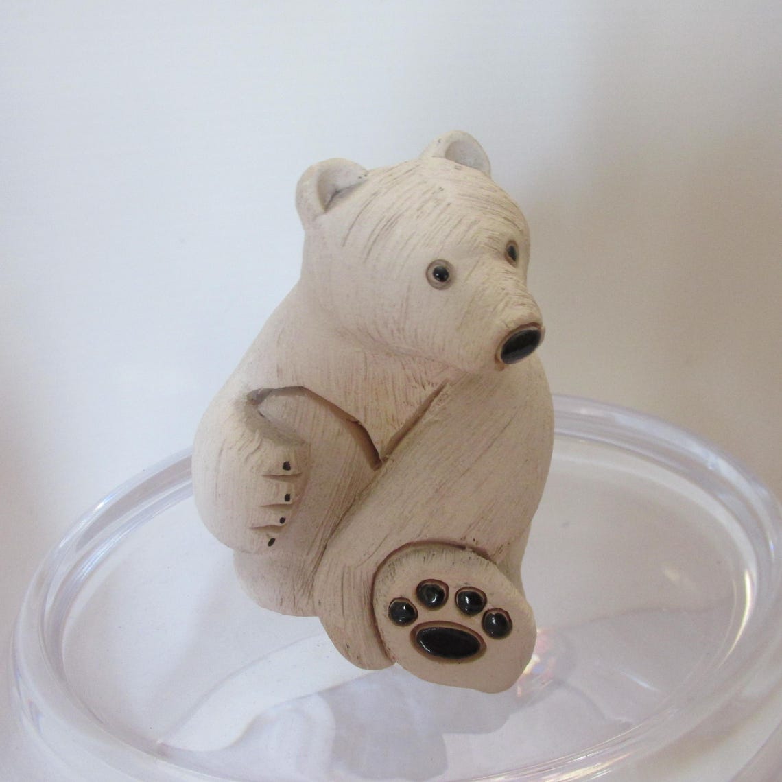 Vintage Artesania Rinconada, Art Pottery, Hand Carved Polar Bear ...