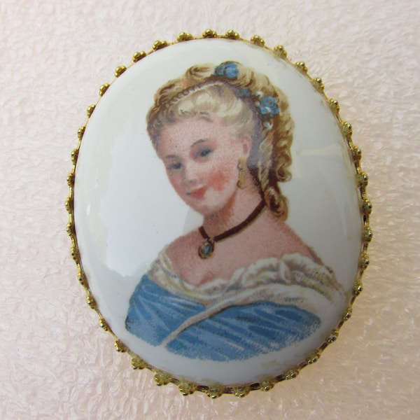 Lady Portrait Brooch - Etsy