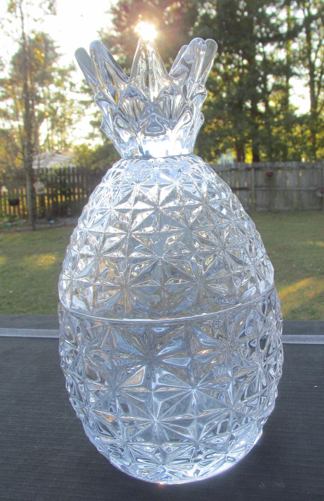 Large Pineapple Candy Dish 9.75 in Tall X 5 in Wide, Star Design - Etsy