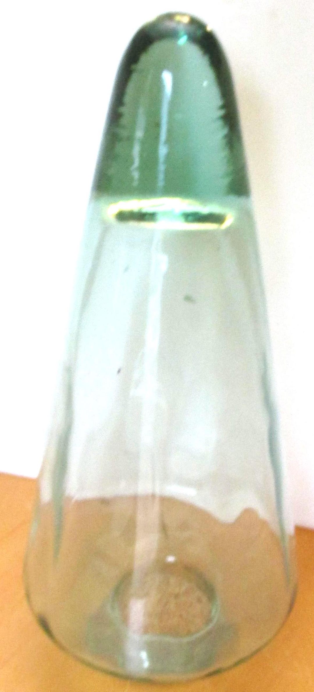 Torpedo Glass Jar With Cork, Light Green Glass, 13.5 Tall - Etsy