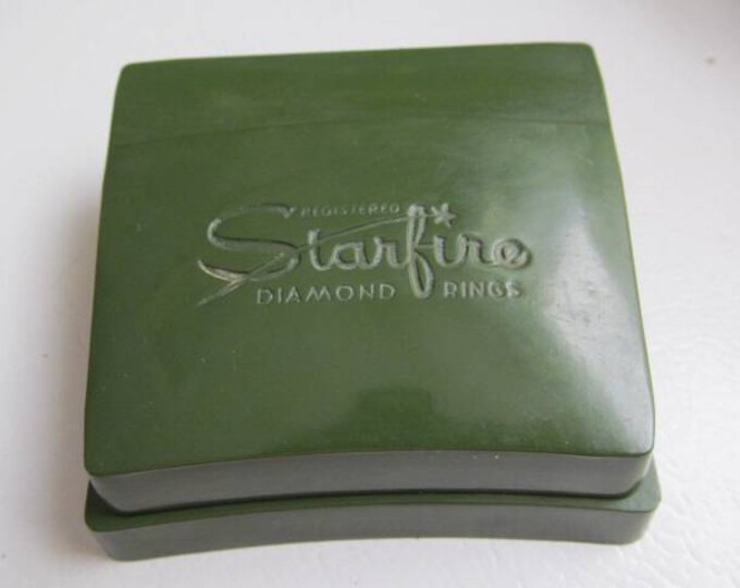 Vintage Starfire Diamond Rings Green Jewelry Box Keepsake - Etsy