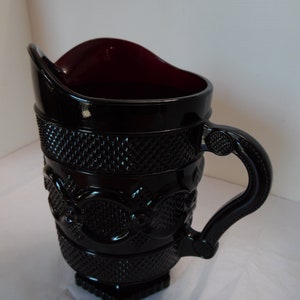 Vintage Avon Cape Cod Ruby Red Glass Pitcher 1876 Collection 46 Oz - Etsy