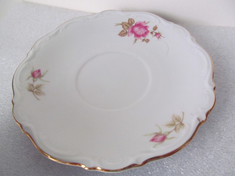 Vintage German Cup & Saucer Set Pink Floral Rose Design - Etsy