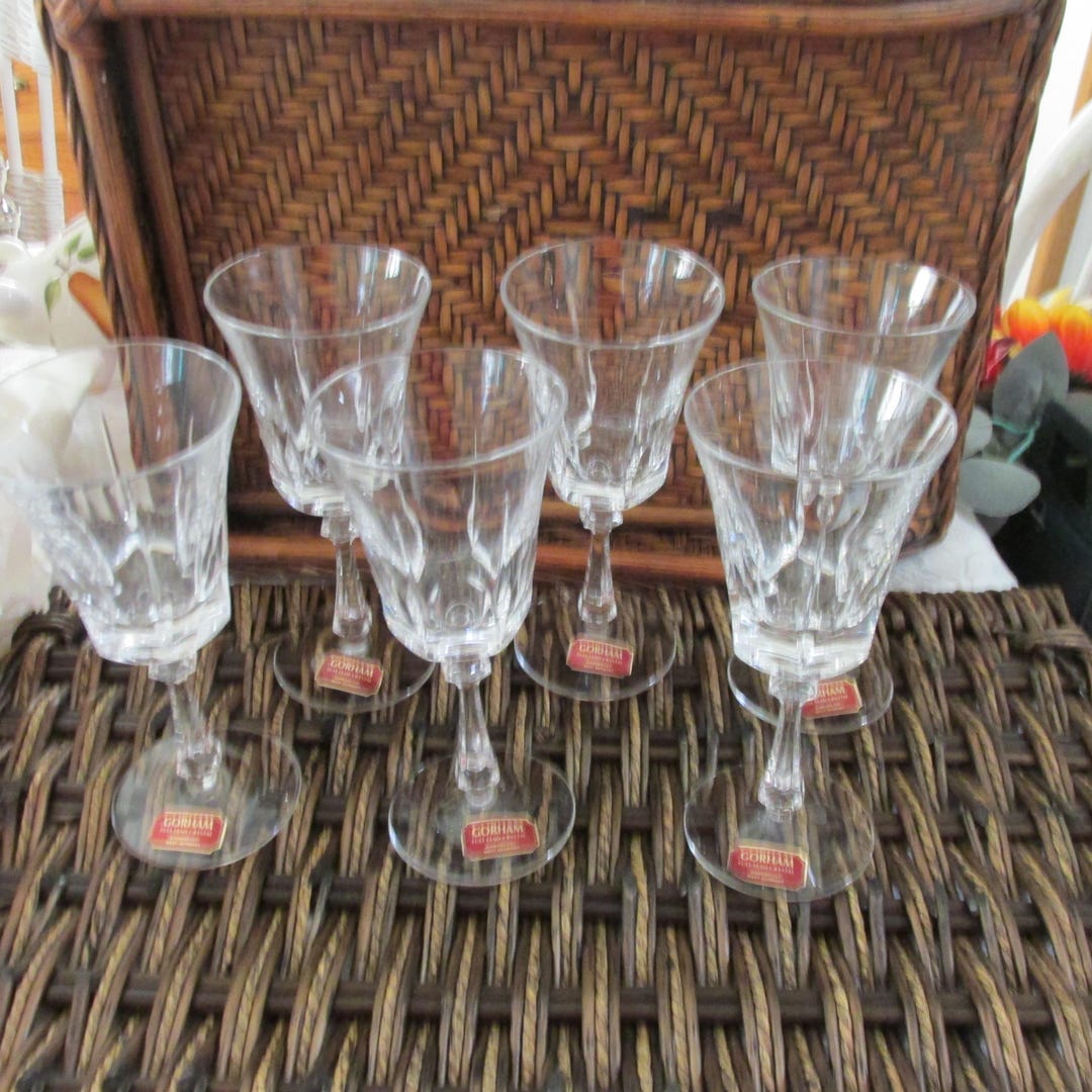 Vintage Gorham French Cathedral Wine Glasses Set of 6, 4 Oz - Etsy