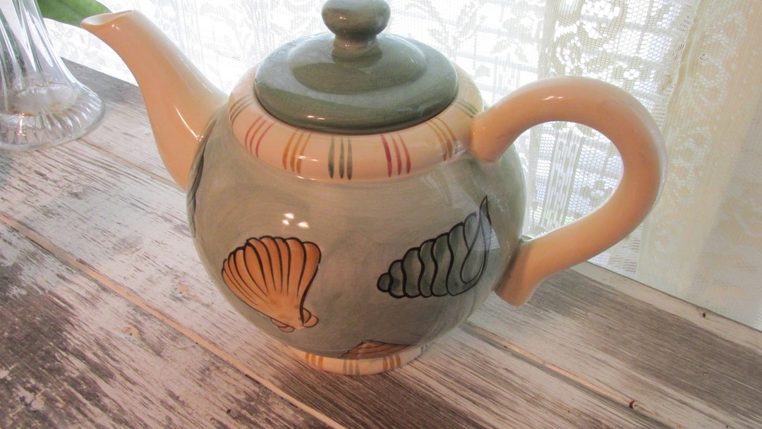 Heartfelt Kitchen Creations Teapot Nautical Ceramic Teapot 48 Oz - Etsy