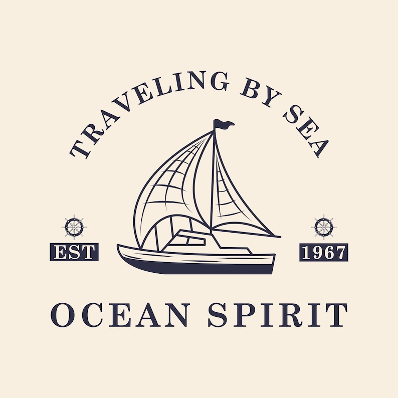 Nautical Logo Set | Vintage Marine Emblems With Anchor & Sailboat ...