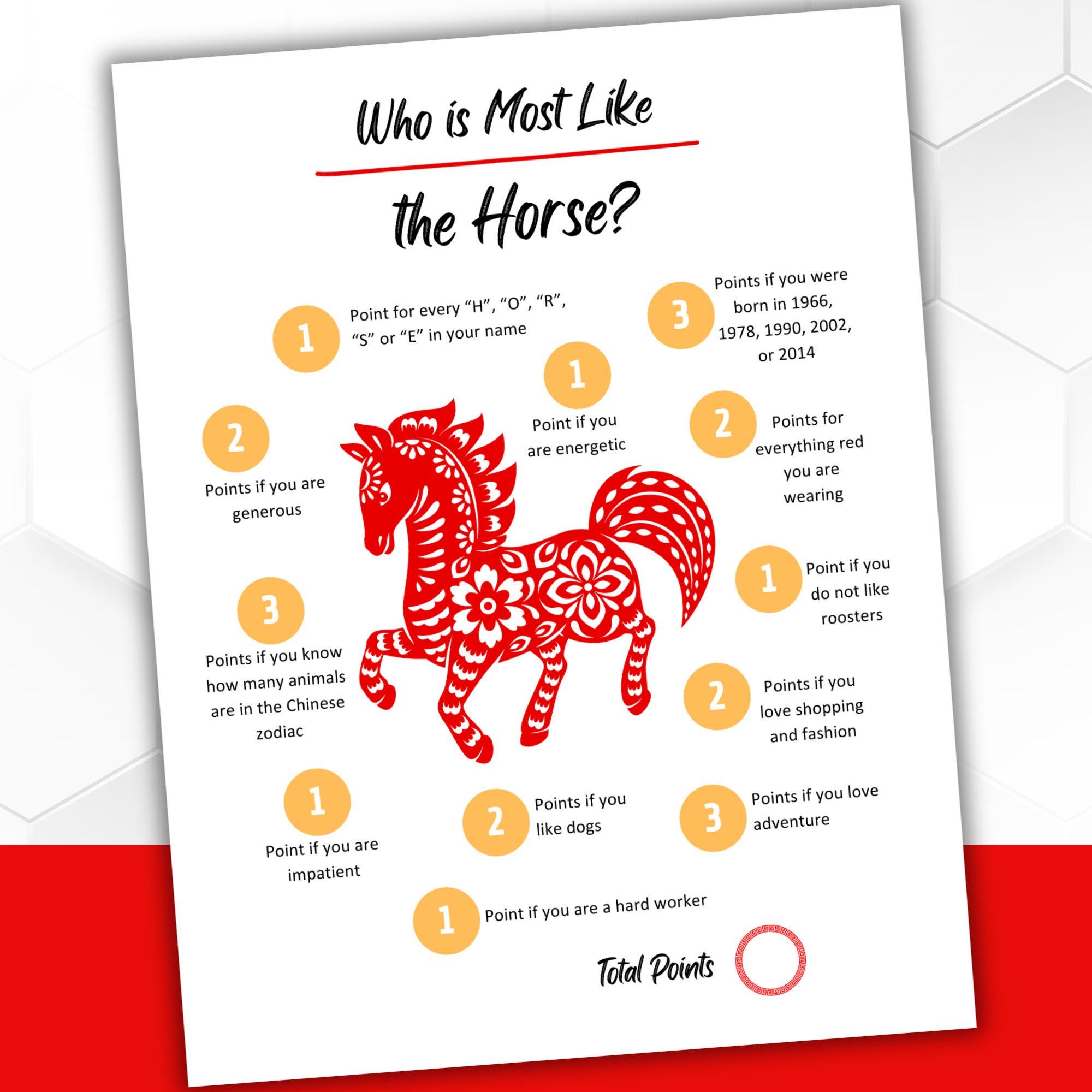 Who is Most Like the Horse? | Lunar New Year Party Game | 2026 Year of ...