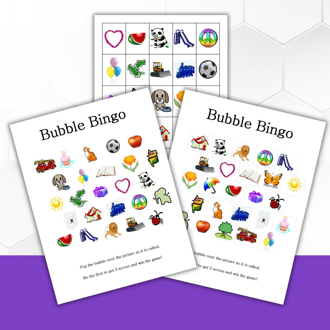 Bubble Wrap Bingo Printable Kids Birthday Party Game, Bubble Theme ...