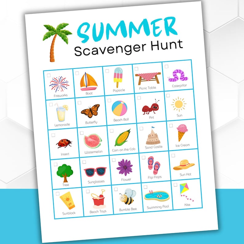 Summer Scavenger Hunt - Etsy