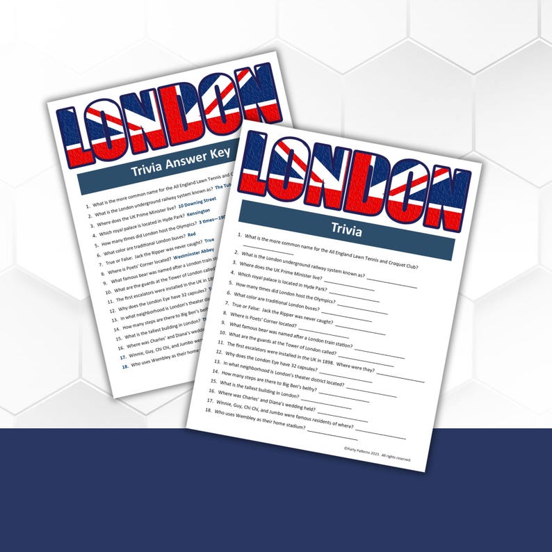 London Game Pack | Trivia Game, Landmark Quiz, American Versus British ...