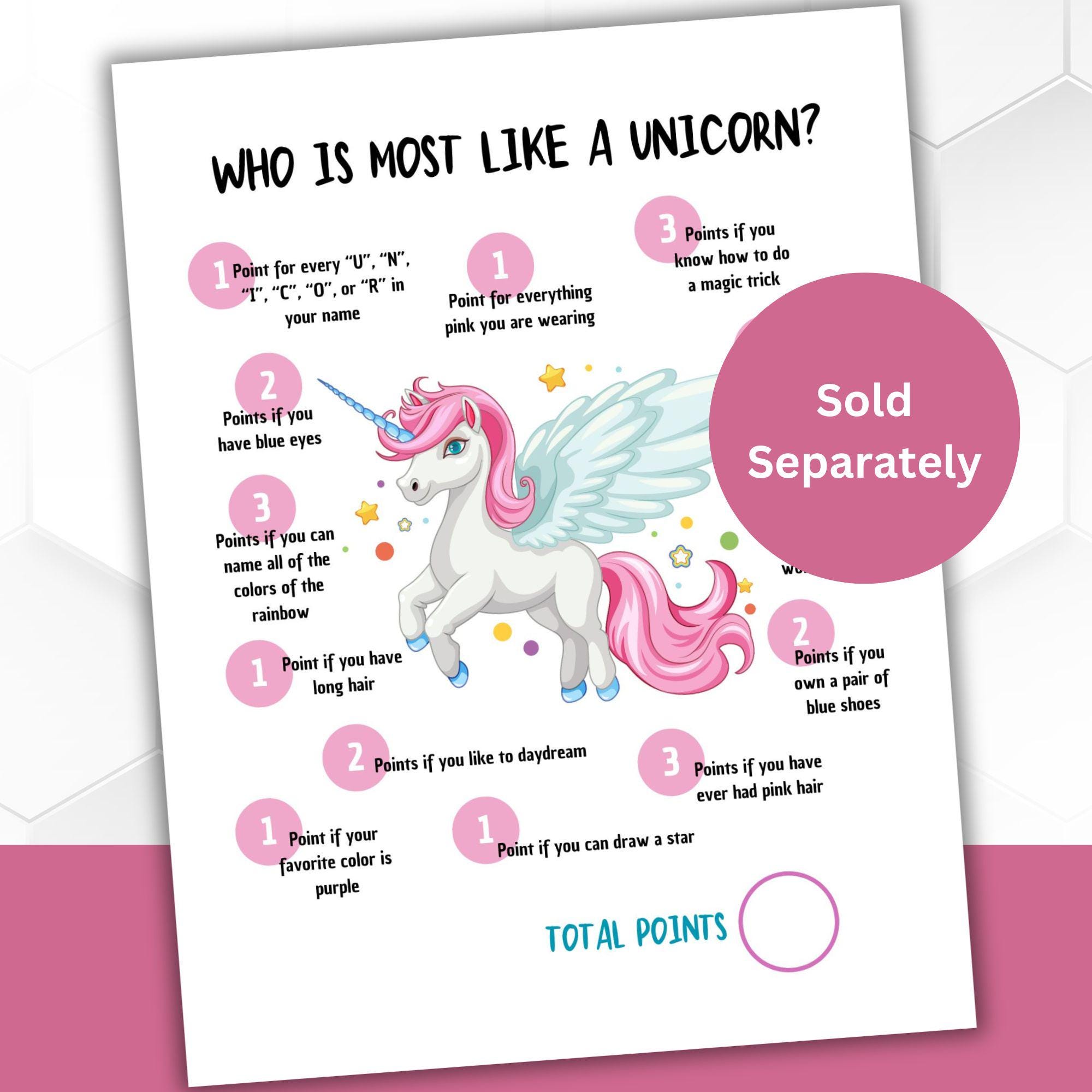 Who Knows the Birthday Girl Best? - Unicorn - Etsy