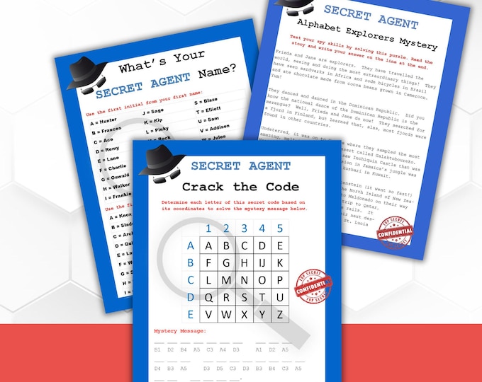 Spy / Secret Agent Training Program Spy Party Games, Spy Party Activity ...