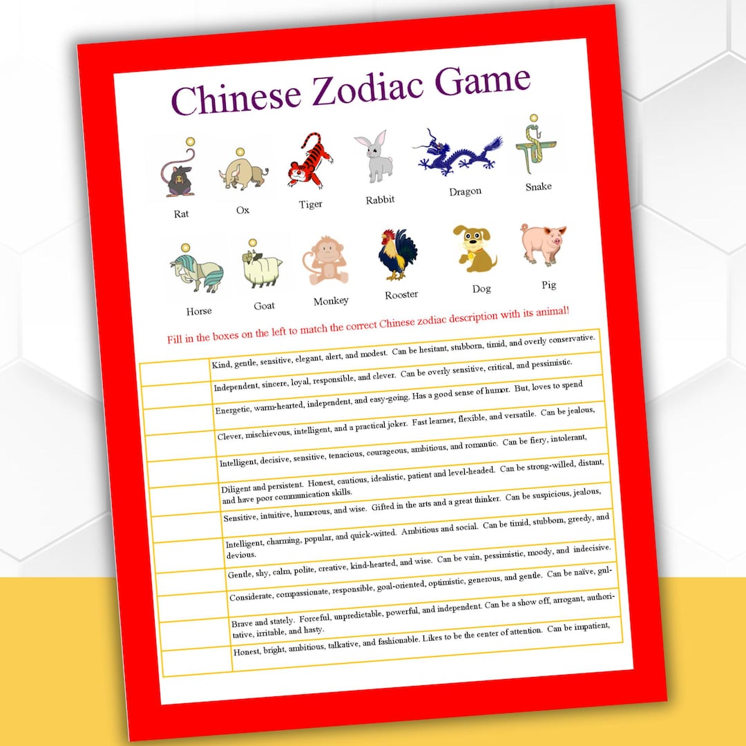 Chinese Zodiac Animals Game for Kids | Lunar New Year | Chinese New ...