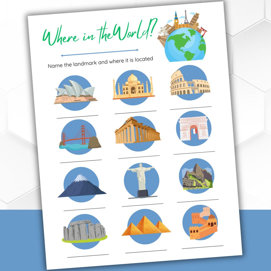 Where in the World? Landmarks Quiz - Etsy