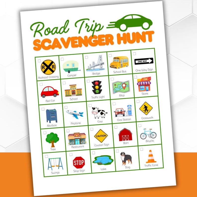Road Trip Scavenger Hunt - Etsy