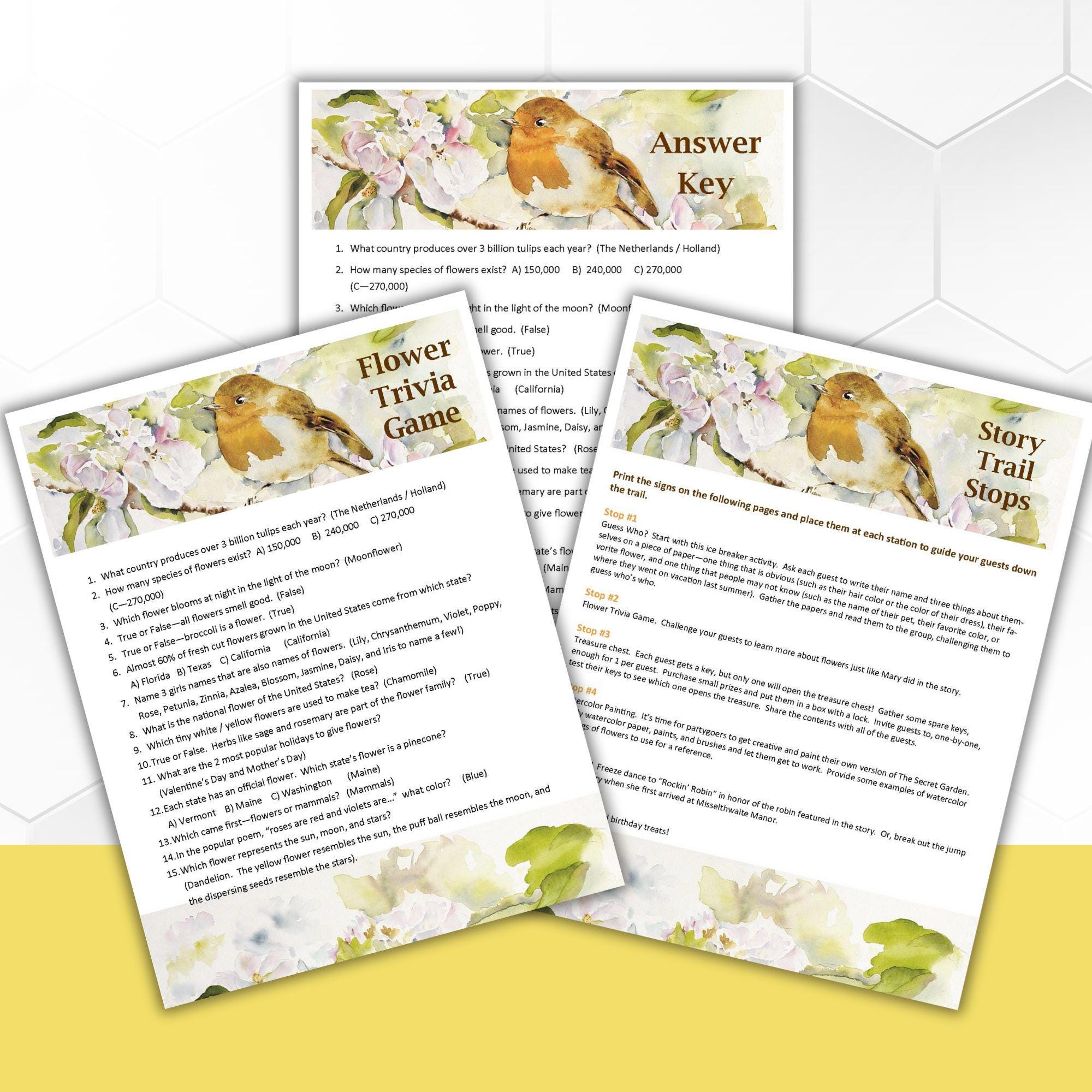 Secret Garden Theme Games Story Trail Kids Garden Party - Etsy