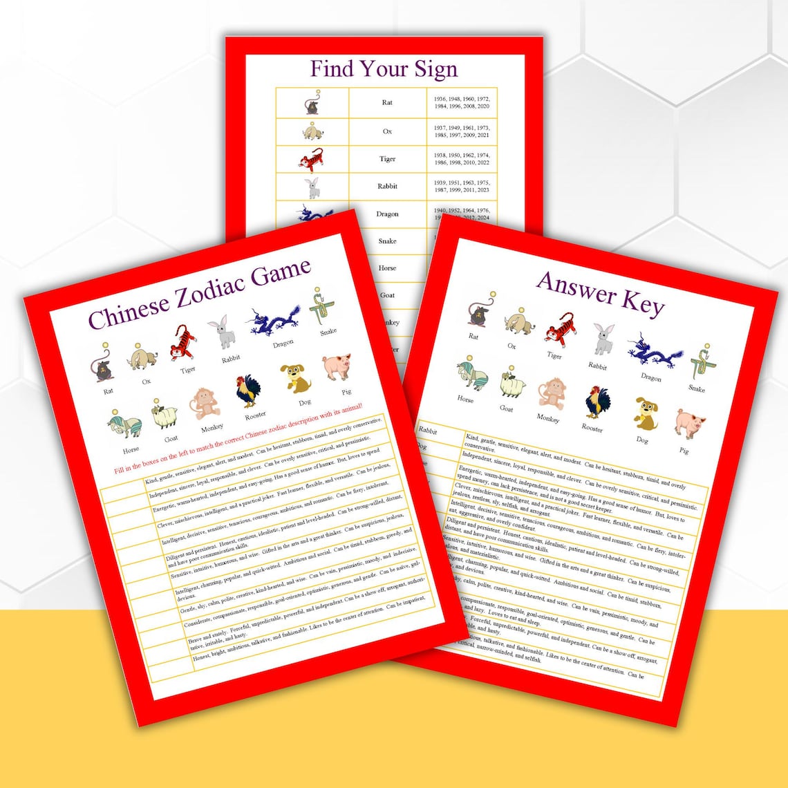 Chinese Zodiac Animals Game for Kids | Lunar New Year | Chinese New ...