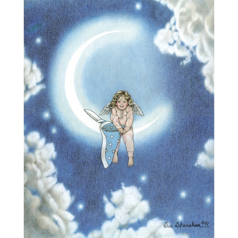Angel Moon 8x10 Print - Etsy