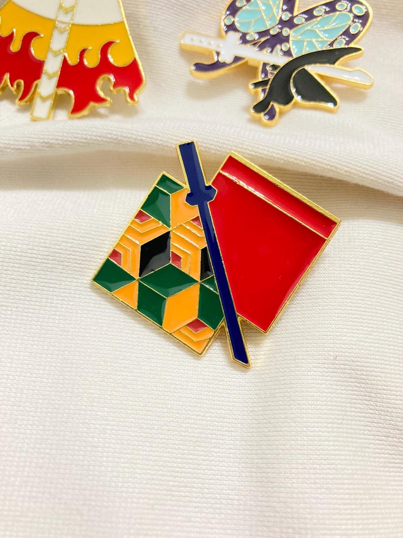 Demon Slayer Pin Flame Hashira Rengoku Kyojuro Water Hashira Tomioka ...