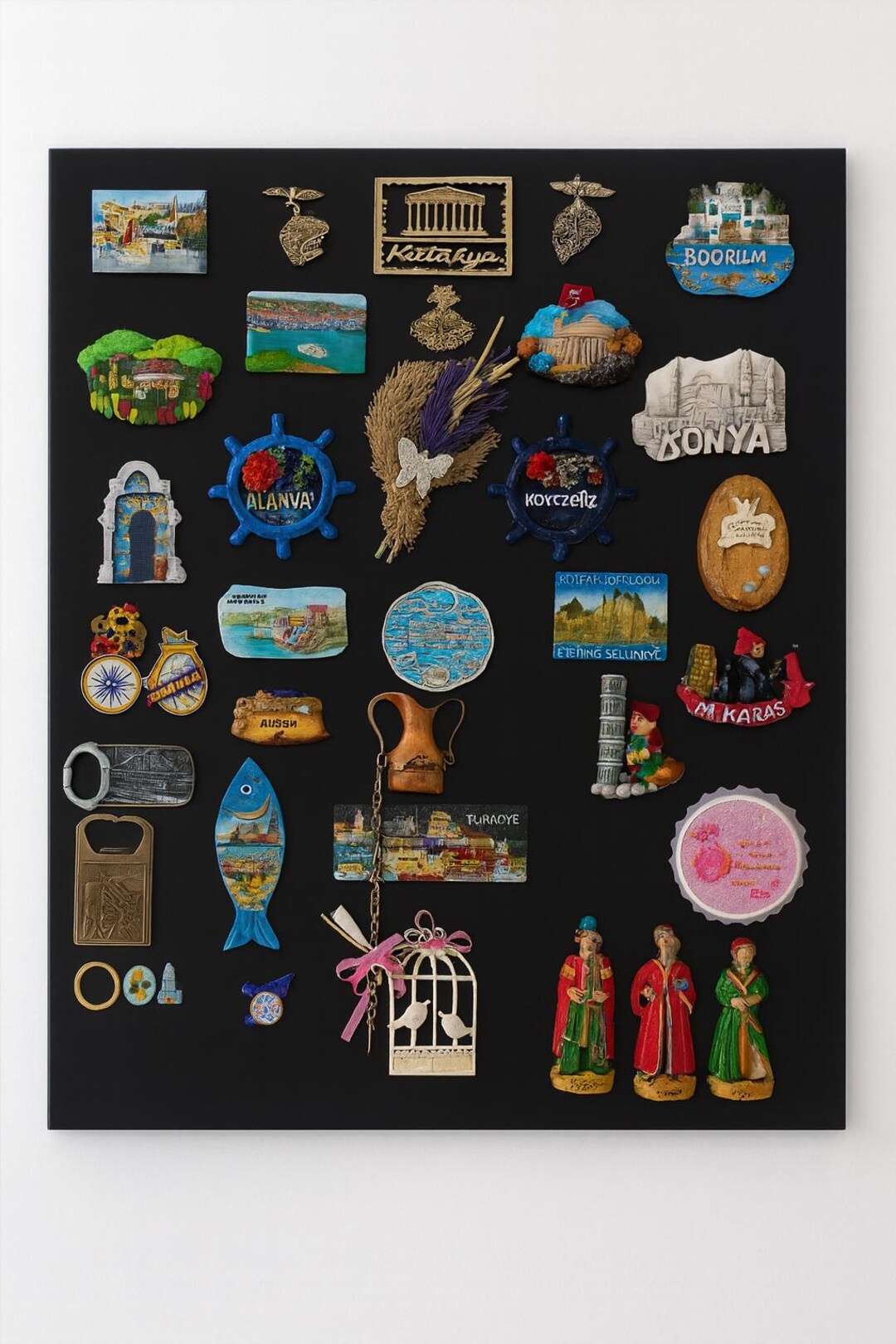 Travel Magnet Board for Wall | Organize Your Souvenirs in Style ...