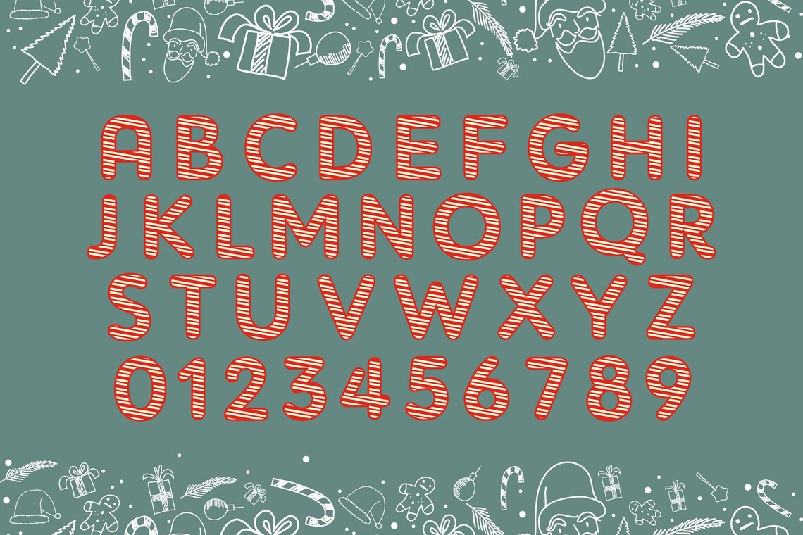 Candy Font Candyland Font Candy Cane Font Candy Script Font Christmas ...