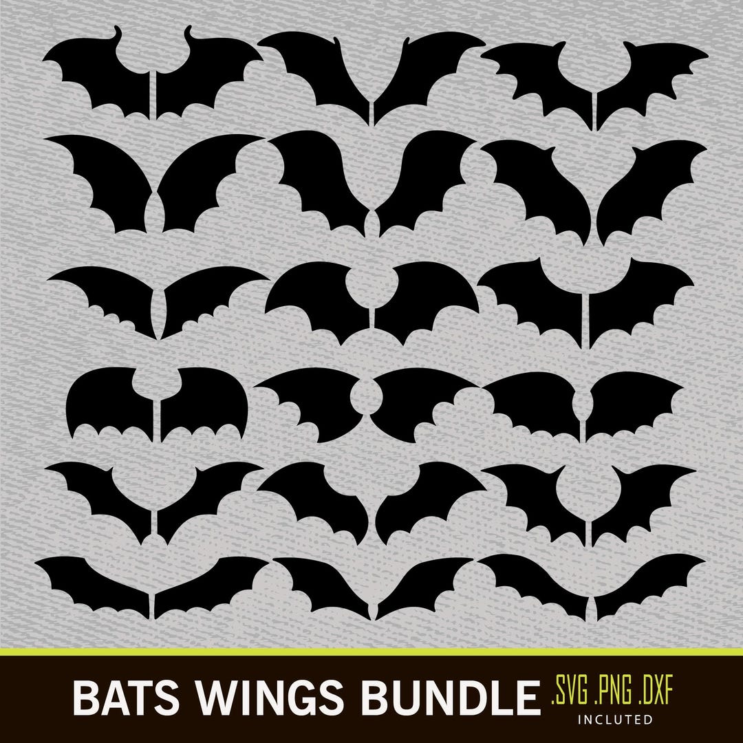 Halloween Bats Svg Bats Wings Svg Dragon Wings Bat Silhouette Vampire ...