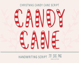 Candy Font Candyland Font Candy Cane Font Candy Script Font Christmas ...