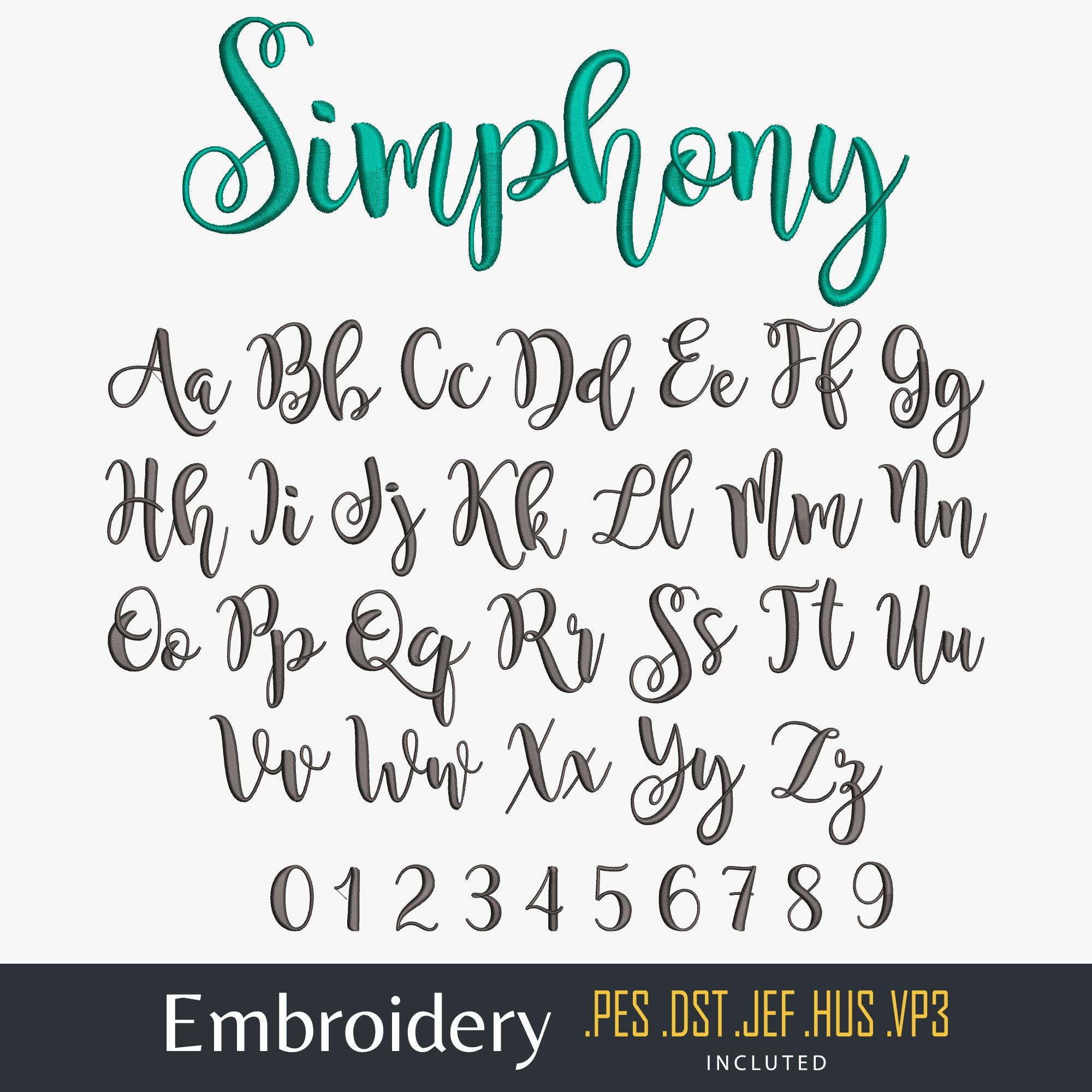 Embroidery Font Cursive Embroidery Letters Cursive Embroidery Font ...