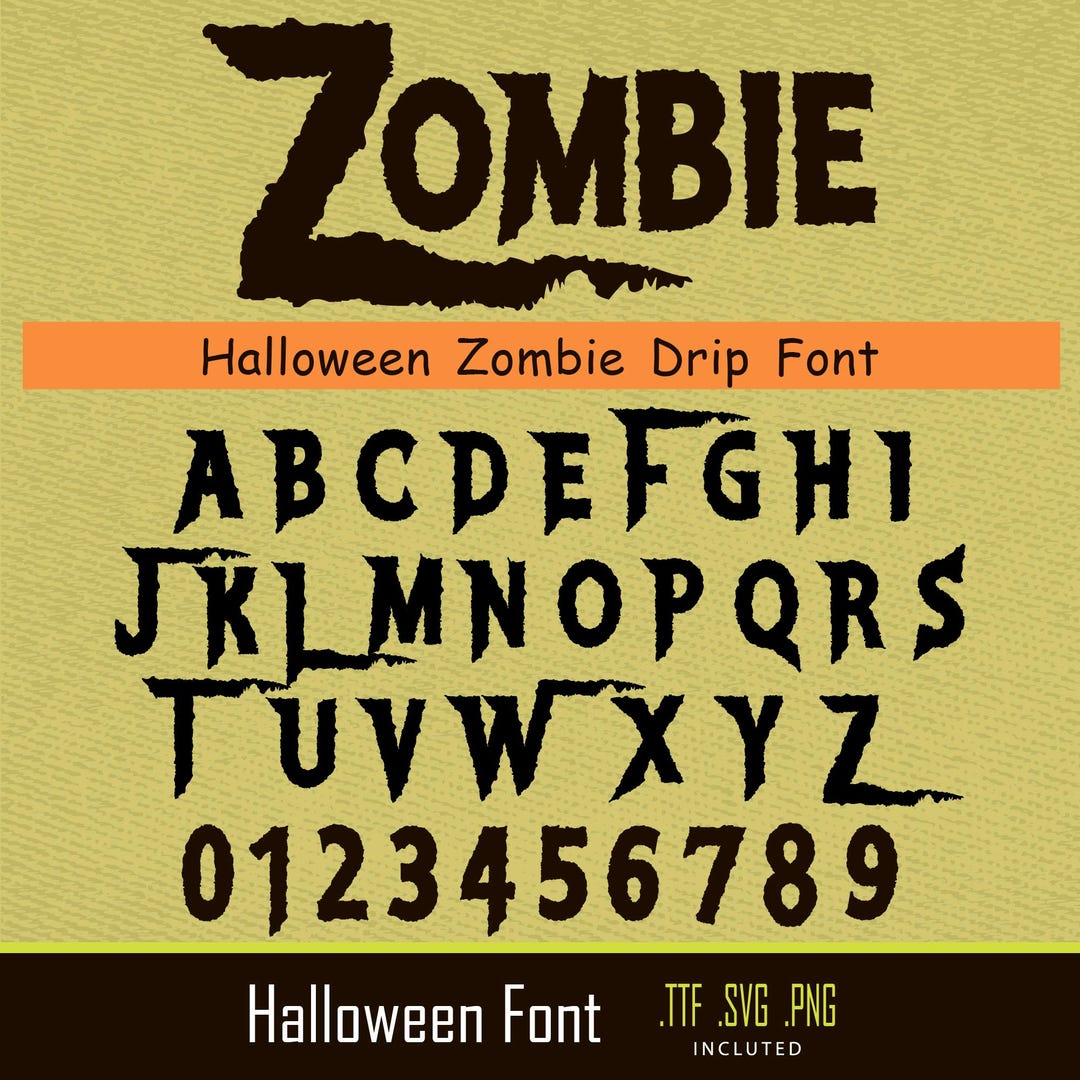 Halloween Font Zombie Font Drip Font Horror Font Scary Font Creepy Font ...