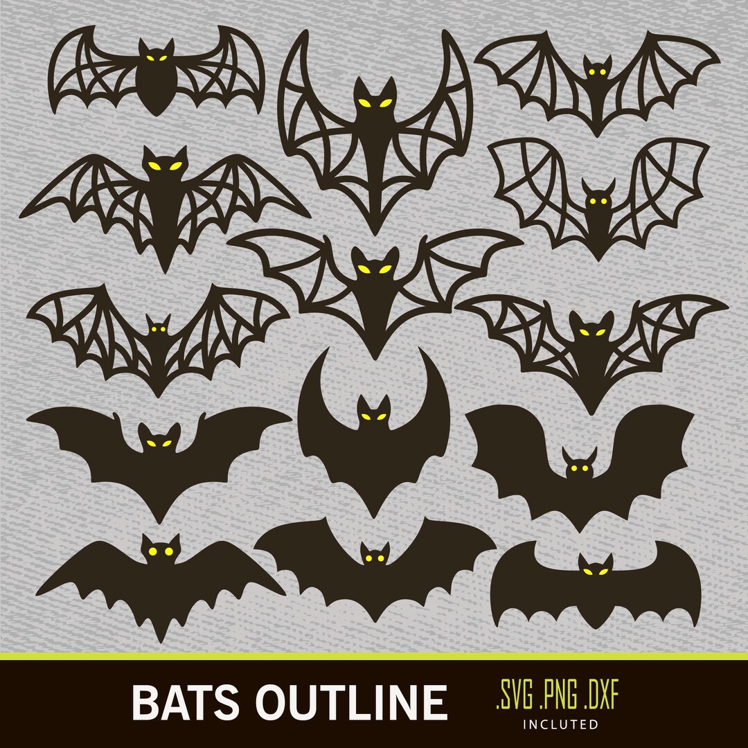 Fledermäuse svg Bundle Fledermaus Umriss svg Halloween Fledermäuse svg ...