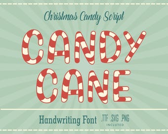 Candy Font Candyland Font Candy Cane Font Candy Script Font Christmas ...
