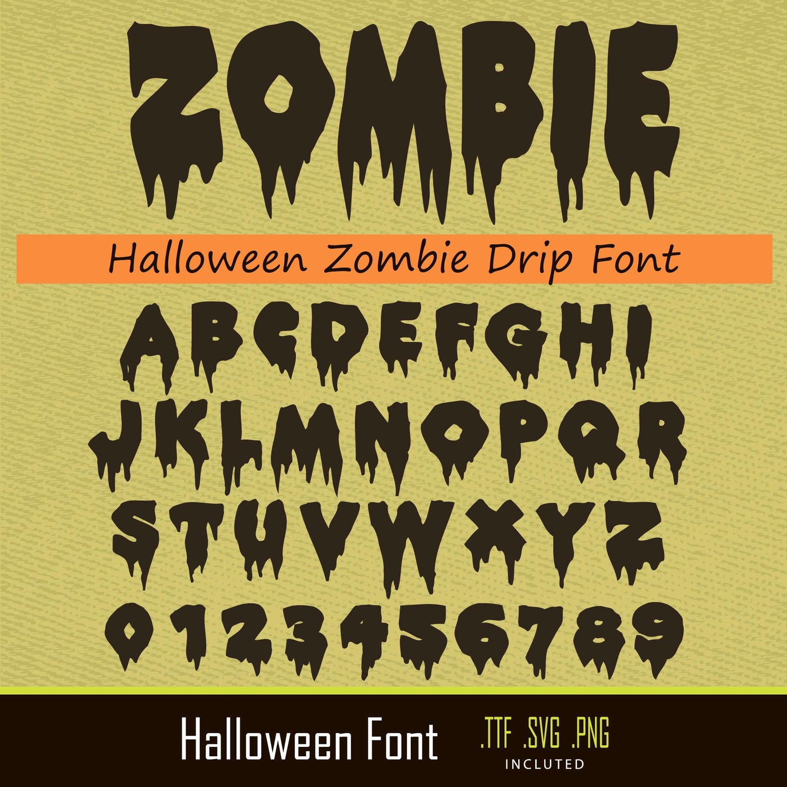 Halloween Font Zombie Font Drip Font Horror Font Scary Font Creepy Font ...