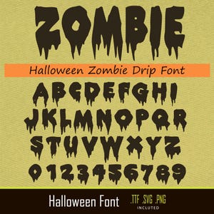 Halloween Font Zombie Font Drip Font Horror Font Scary Font Creepy Font ...