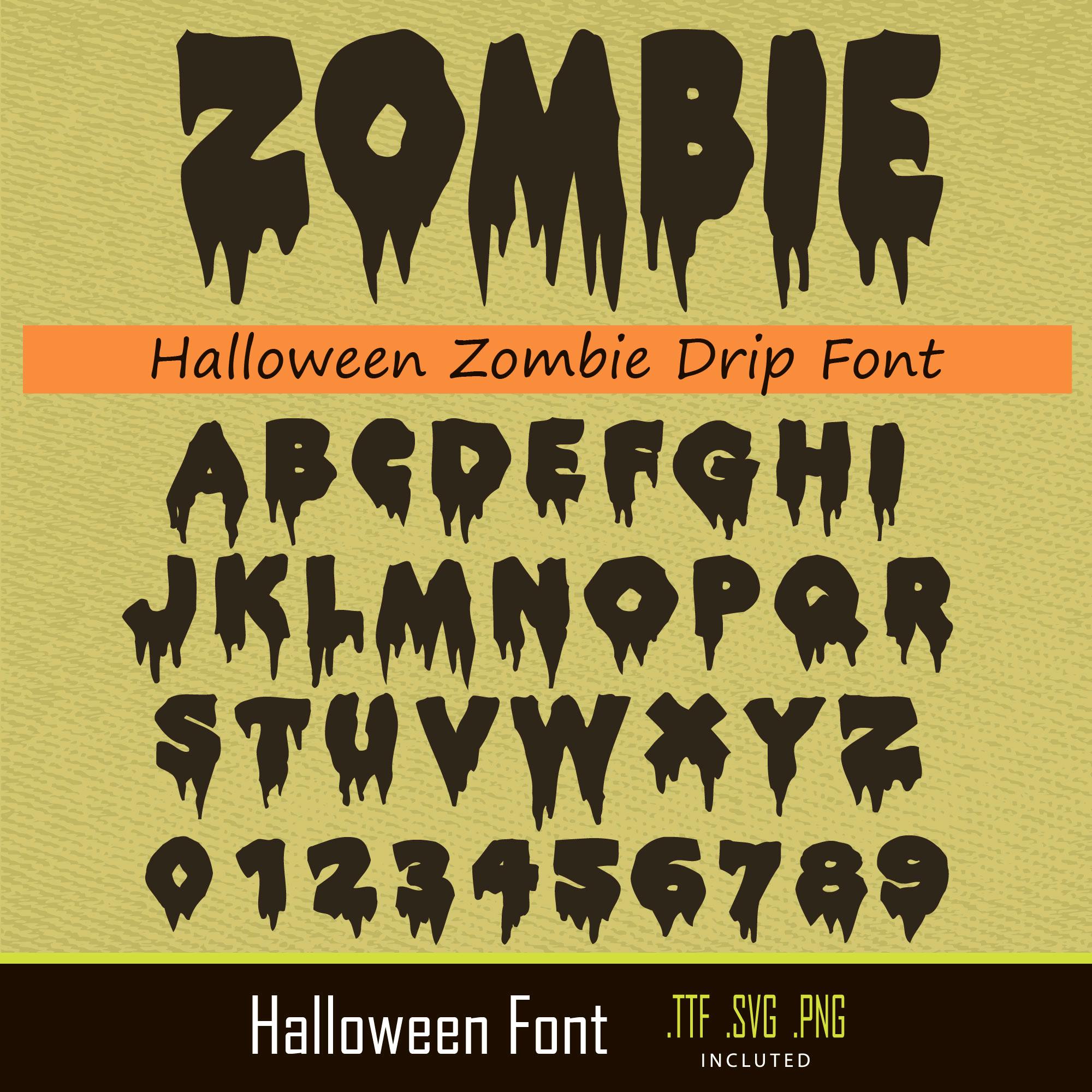 Halloween Font Zombie Font Drip Font Horror Font Scary Font Creepy Font ...