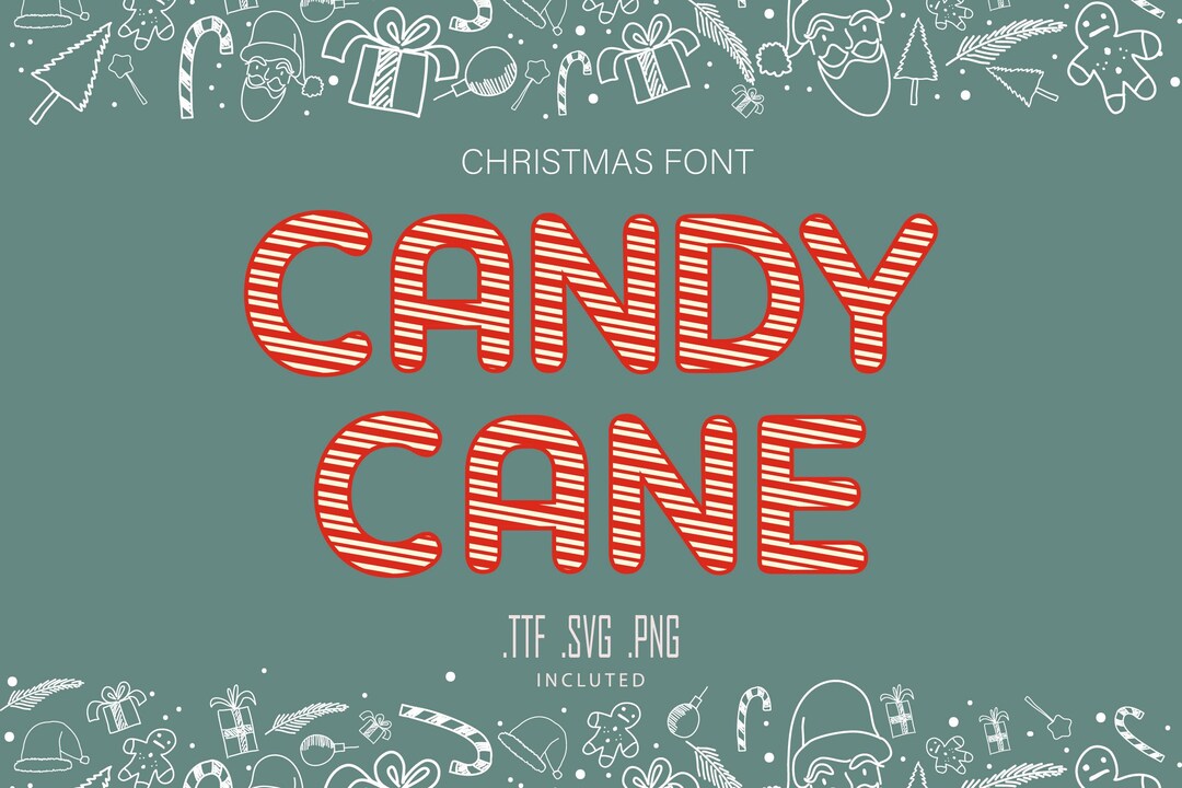 Candy Font Candyland Font Candy Cane Font Candy Script Font Christmas ...