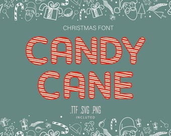 Candy Font Candyland Font Candy Cane Font Candy Script Font Christmas ...