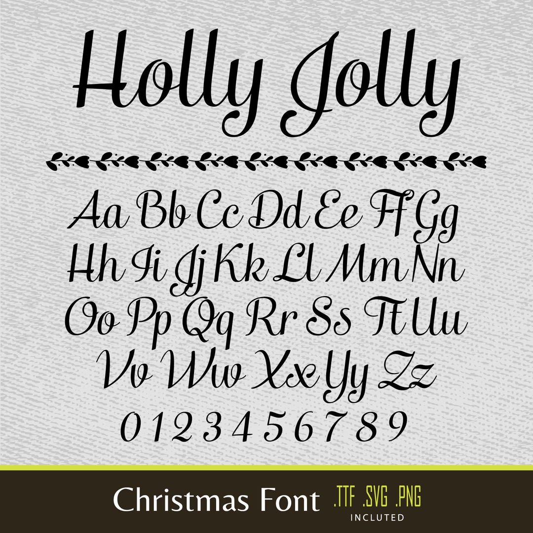 Christmas Script Holly Jolly Font Christmas Font Christmas Holiday Font ...