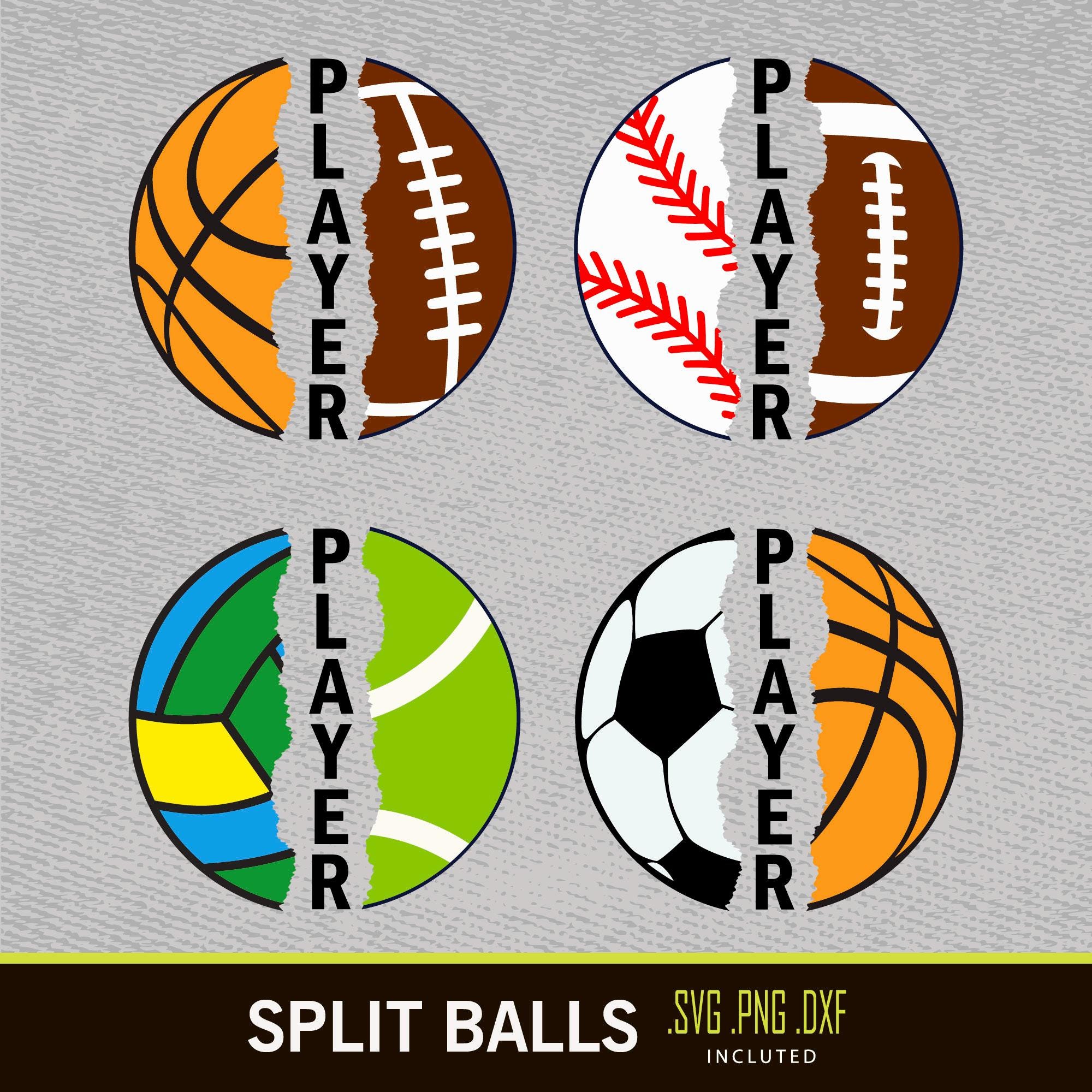 Split Ball Svg Ballers Split Svg Monogram Cut Files Foot Ball Svg ...