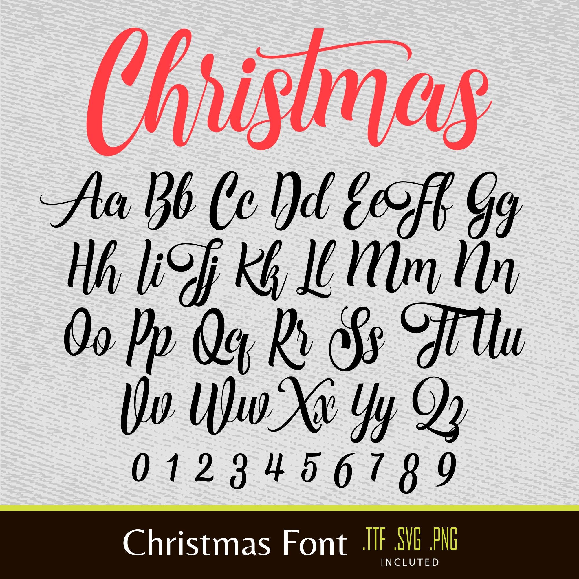Christmas Script Font Cursive Christmas Font Christmas Holiday Font ...