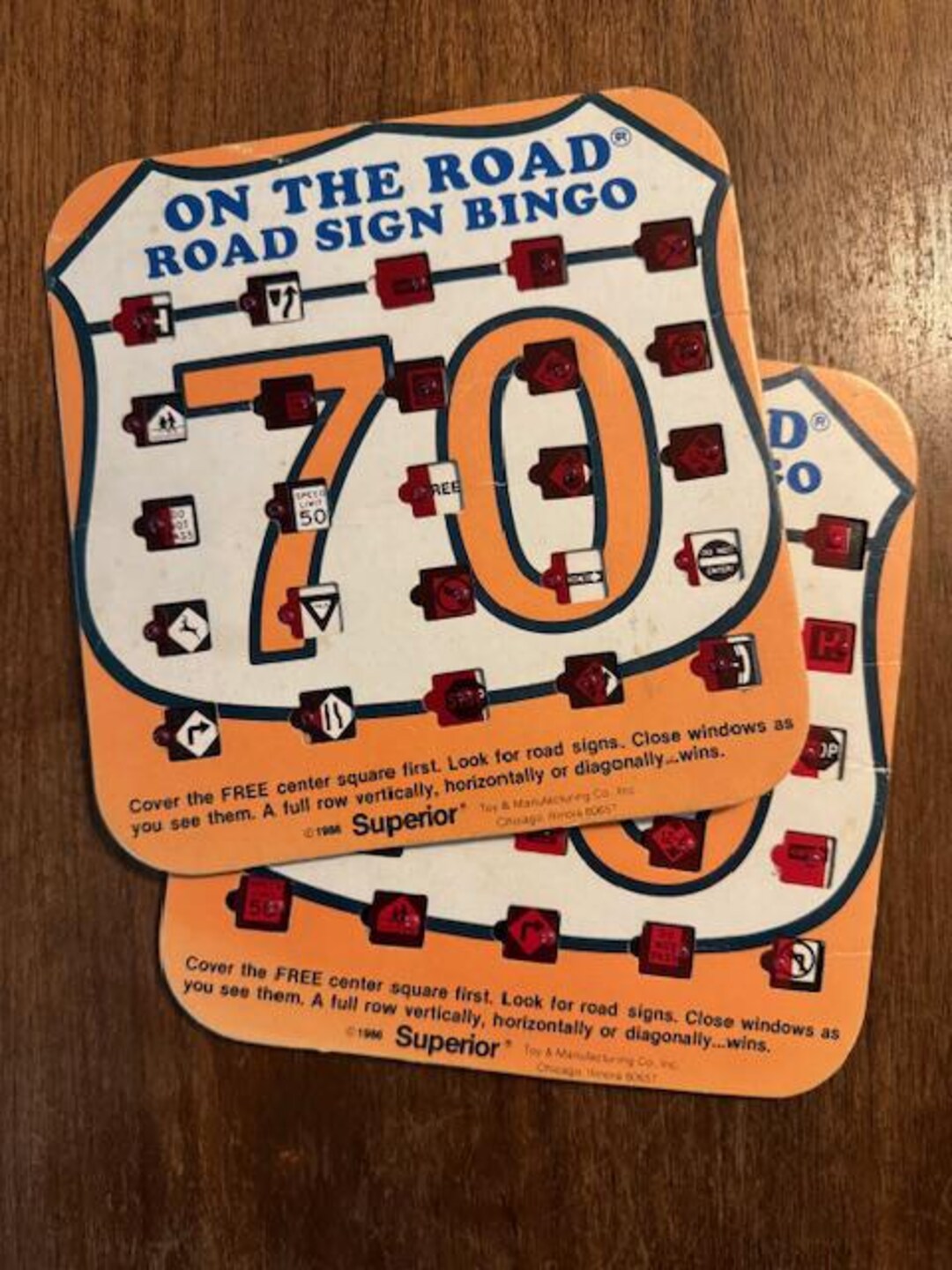 Vintage 1986 Road Sign Bingo Game - Superior Toy - Etsy