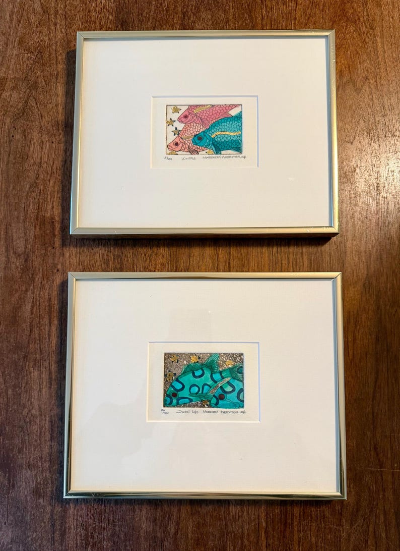 Margaret Albritton SIGNED Original Framed ART Silk Multimedia Painting ...