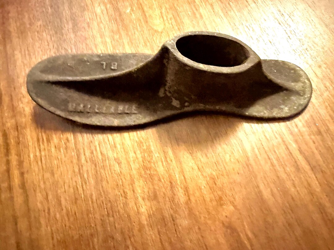 Antique Cast Iron Cobbler Shoe Form Heavy Anvil Mold Shoemaker Last ...