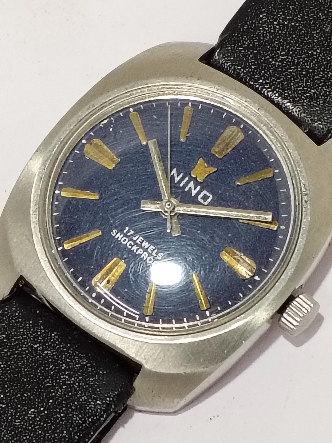 Men's NINO in Blue Color Dial Hand Winding Wrist Watch Swiss Made - Etsy