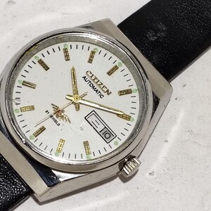 Men's Citizen Day Date Automatic in White Color Dial Japan Made Wrist ...