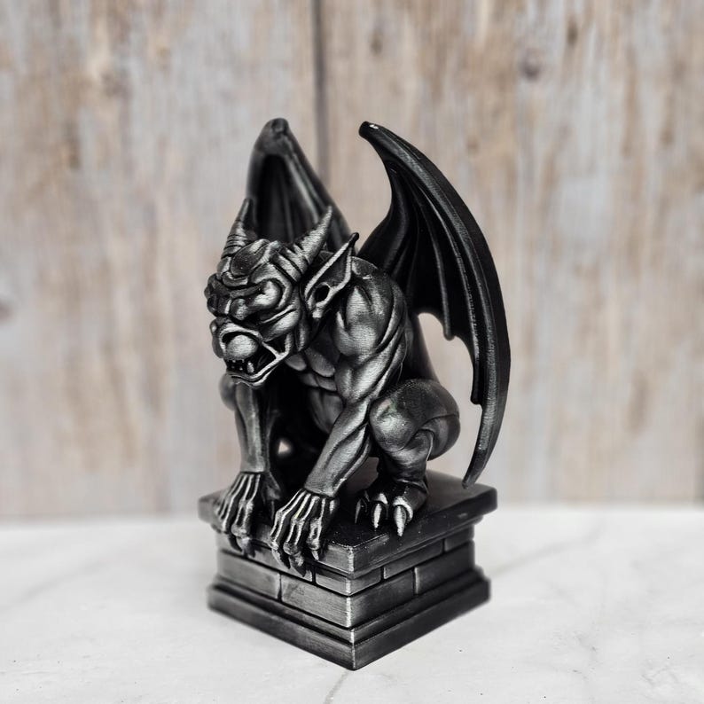 Gargoyle 3d Printed Fanart Decor Statue - 7 Inches Tall - Etsy
