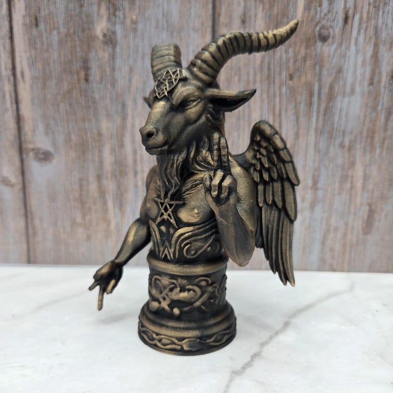 Baphomet 3d Printed Fanart Decor Statue - 7 Inches Tall - Etsy
