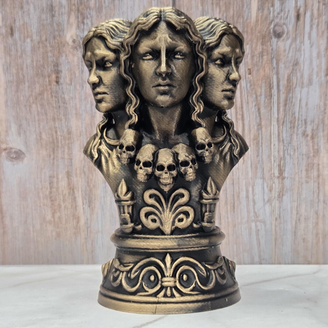Hecate Multi Faced God Godess 3d Printed Statue Hand Painted 6 Inches ...