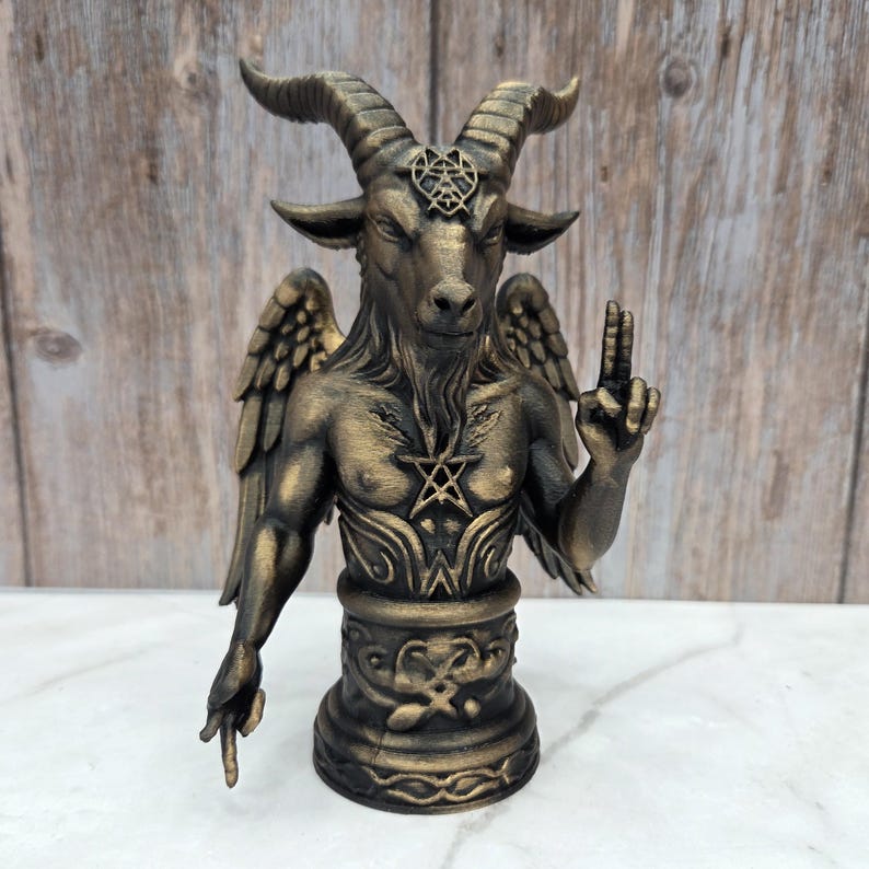 Baphomet 3d Printed Fanart Decor Statue - 7 Inches Tall - Etsy