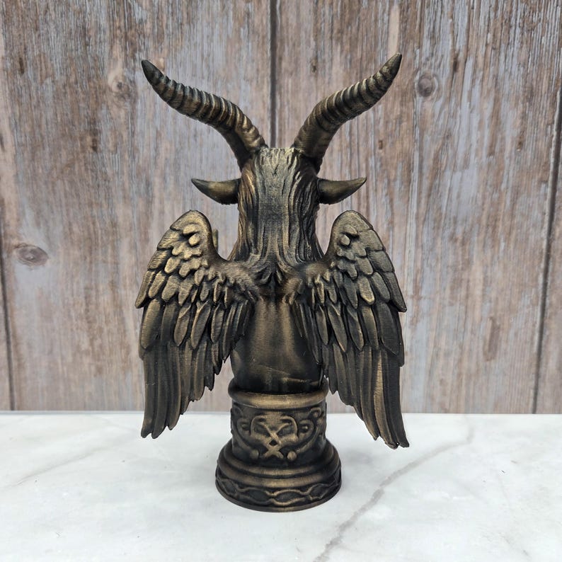 Baphomet 3d Printed Fanart Decor Statue - 7 Inches Tall - Etsy
